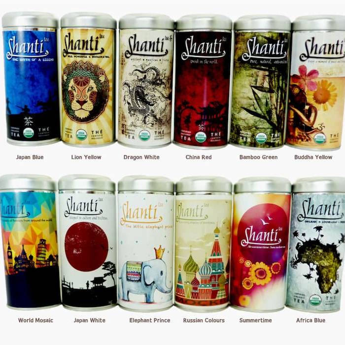 Tea Tins from Shanti Tea